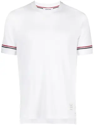 Thom Browne Rwv-stripe Knitted Top - White