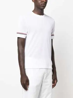 Thom Browne Rwv-stripe Knitted Top - White