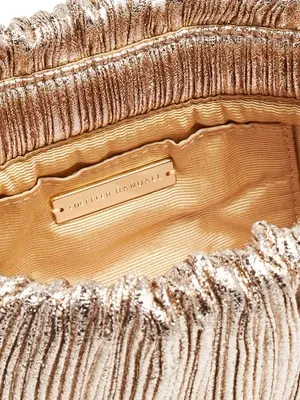 LOEFFLER RANDALL Brit Pleated Clutch Bag - Gold