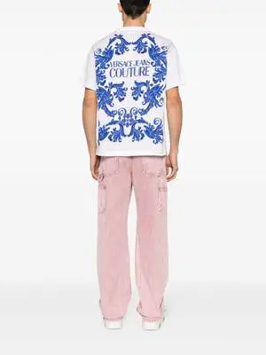Versace Barocco-print Cotton T-shirt