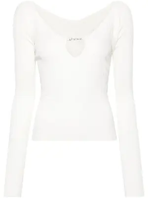 Jacquemus Le Haut Pralu Ribbed Top - White
