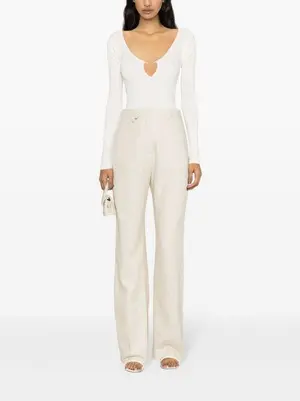 Jacquemus Le Haut Pralu Ribbed Top - White
