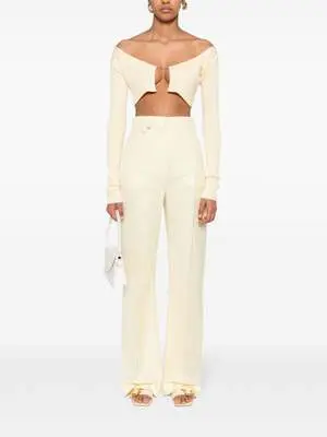 Jacquemus Le Pantalon Sauge Flared Trousers - Yellow