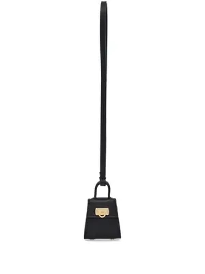 FERRAGAMO Gancini Plaque Leather Purse
