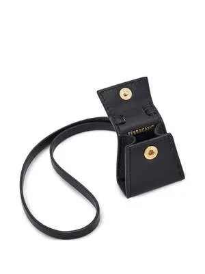 FERRAGAMO Gancini Plaque Leather Purse