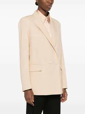 Fabiana Filippi Double-breasted Linen-blend Blazer - Neutrals
