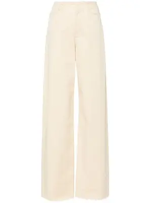 MAISON MARGIELA Distressed Wide-leg Trousers - Yellow
