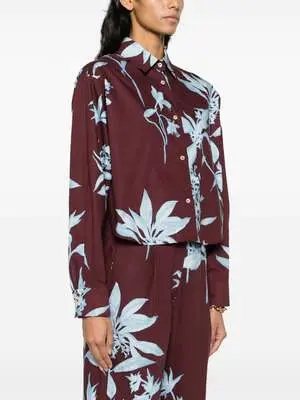 FORTE_FORTE Floral-print Cotton Shirt
