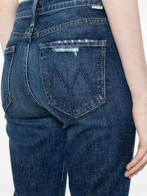 MOTHER The Rascal Logo-tag Skinny Jeans