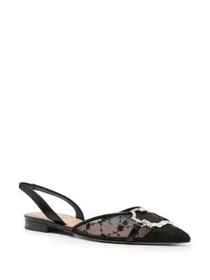 MALONE SOULIERS Misha Slingback Ballerinas - Black