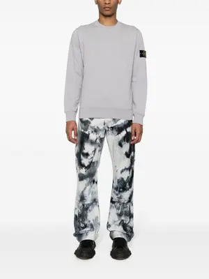 Stone Island 63051 Compass Cotton Sweatshirt - Grey