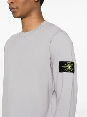 Stone Island 63051 Compass Cotton Sweatshirt - Grey
