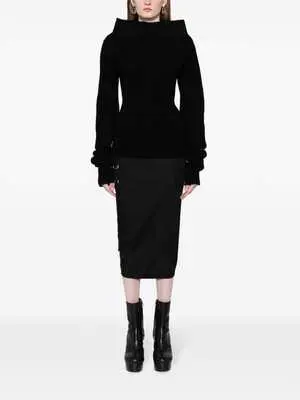 Rick Owens Vertical-seamed Ribbed-knit Jumper