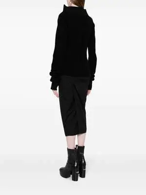 Rick Owens Vertical-seamed Ribbed-knit Jumper
