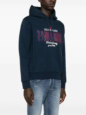 Dsquared2 College League Cotton Hoodie - Blue