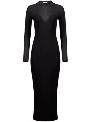 Nina Ricci Textured Semi-sheer Midi Dress