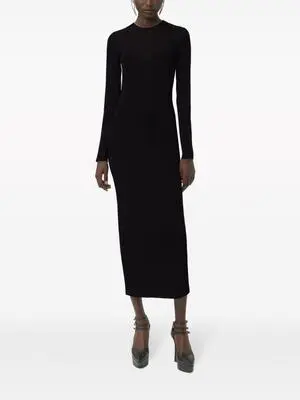 Nina Ricci Textured Semi-sheer Midi Dress