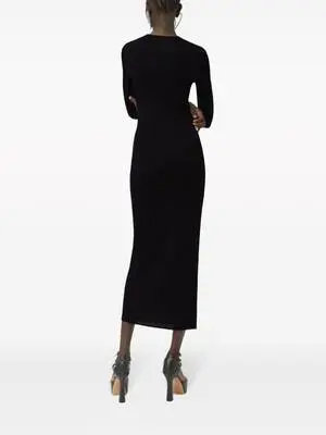 Nina Ricci Textured Semi-sheer Midi Dress