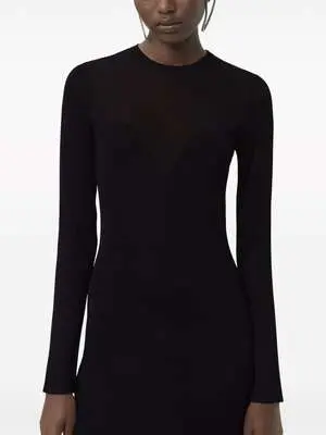 Nina Ricci Textured Semi-sheer Midi Dress