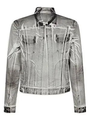 Dsquared2 Cracked-effect Denim Jacket - Grey