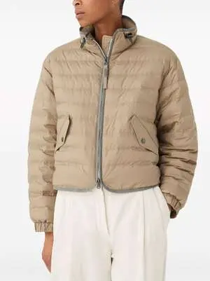 Brunello Cucinelli Stand-up Collar Quilted Puffer Jacket