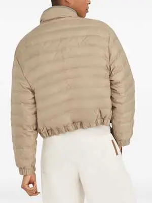 Brunello Cucinelli Stand-up Collar Quilted Puffer Jacket