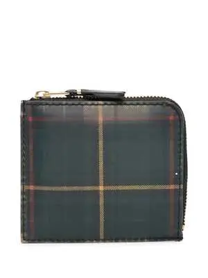 Comme Des Garçons Holographic Tartan-pattern Wallet - Yellow