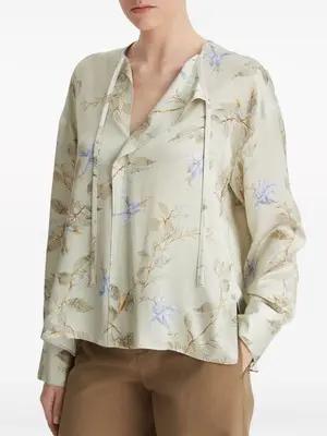 Vince Bellflower Silk Blouse