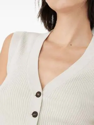 Brunello Cucinelli V-neck Fine-ribbed Vest