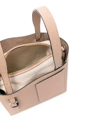 VALEXTRA Mini Soft Bucket Tote Bag - Neutrals