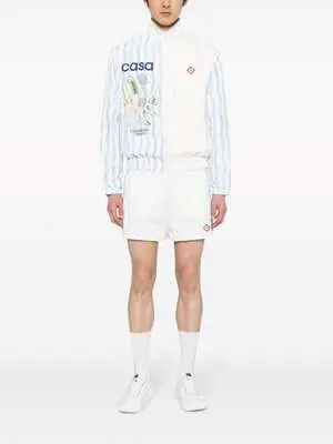 Casablanca Logo-appliqué Stripe-detail Shorts