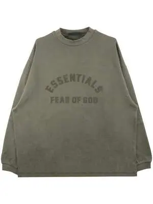 Fear Of God Logo-print Cotton Sweatshirt - Green