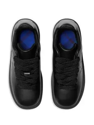 Burberry Leather Box Sneakers - Black