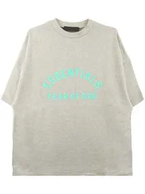 Fear Of God Logo-print Cotton T-shirt - Grey