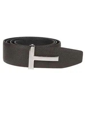 TOM FORD Leather Reversible Belt - Brown
