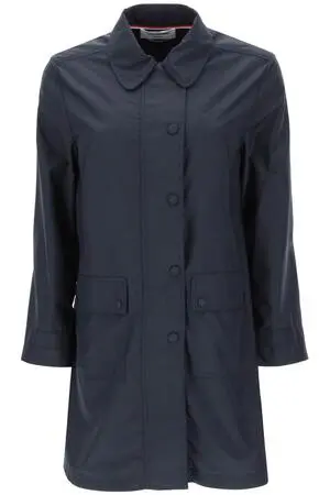 Thom Browne Unlined Parka In Ripstop - Blu