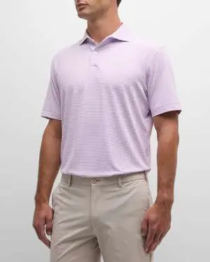 Peter Millar Men's Ambrose Performance Jersey Polo Shirt - Misty Rose