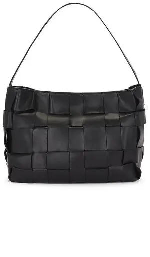 ST. AGNI Woven Mini Tote - Black