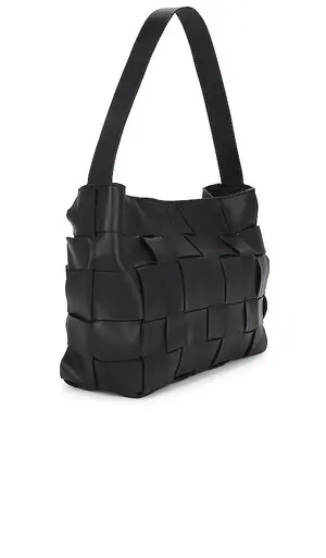 ST. AGNI Woven Mini Tote - Black