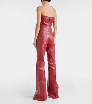 Rick Owens Bolan High-rise Coated Denim Jeans