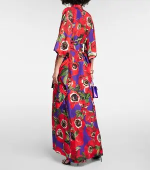 Dolce & Gabbana Floral Silk Robe - Multicoloured
