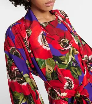 Dolce & Gabbana Floral Silk Robe - Multicoloured