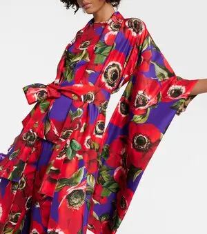 Dolce & Gabbana Floral Silk Robe - Multicoloured