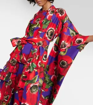 Dolce & Gabbana Floral Silk Robe - Multicoloured
