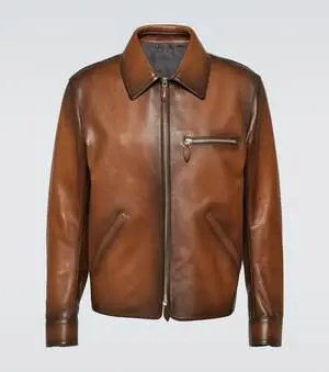 Berluti Patina 1 Jour Leather Blouson Jacket