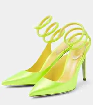 Rene Caovilla Cleo Crystal-embellished Pumps - Yellow