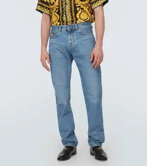 Versace Straight Leg Jeans - Blue