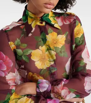 Dolce & Gabbana Printed Silk Chiffon Blouse - Multicoloured