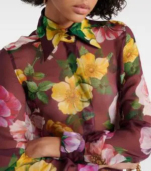 Dolce & Gabbana Printed Silk Chiffon Blouse - Multicoloured