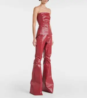 Rick Owens Coated Denim Corset Top